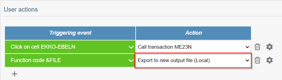Handle ALV user-commands (call transaction, export report to file/email, update DB table...)