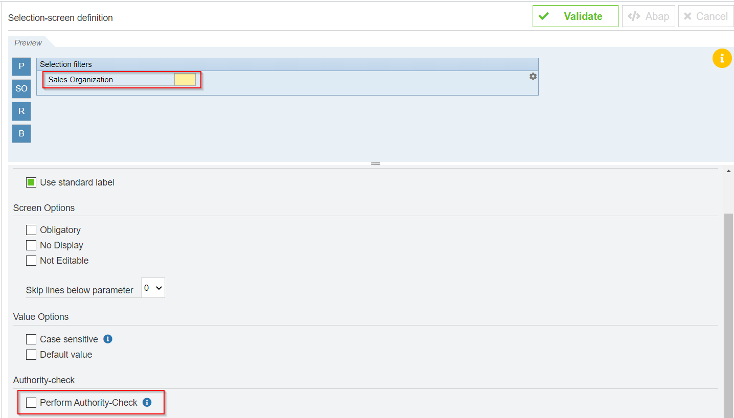 Perform authorization checks