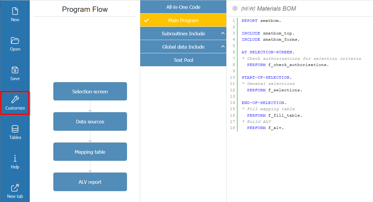 Use your custom or enhanced standard tables