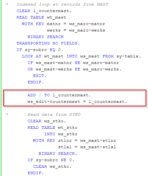 Use counters in your mapping