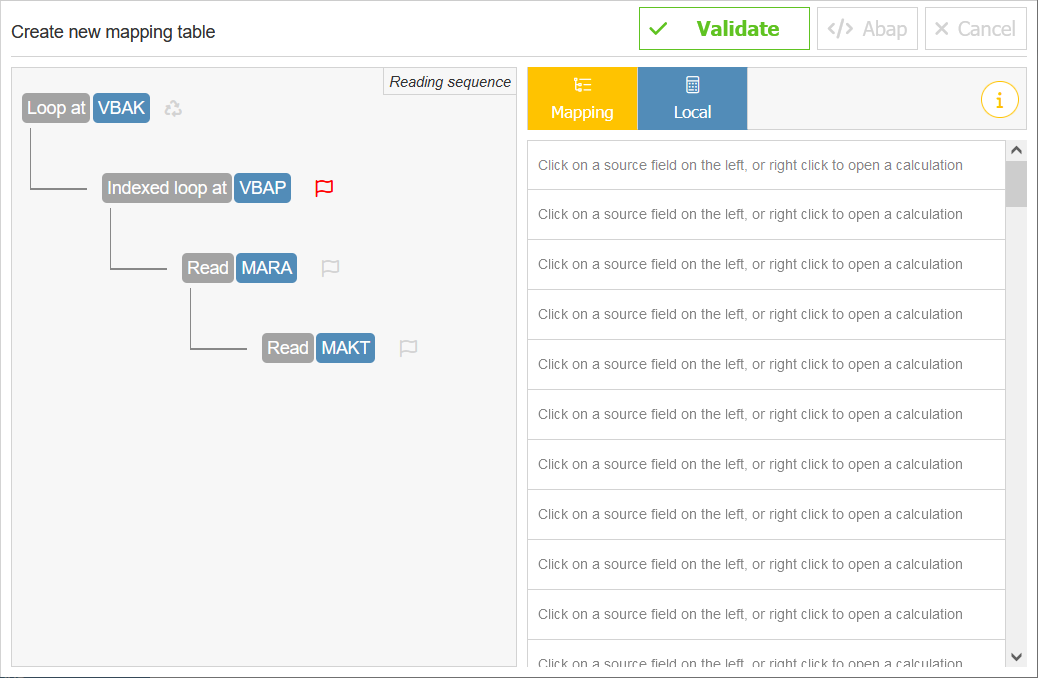 Create a simple mapping