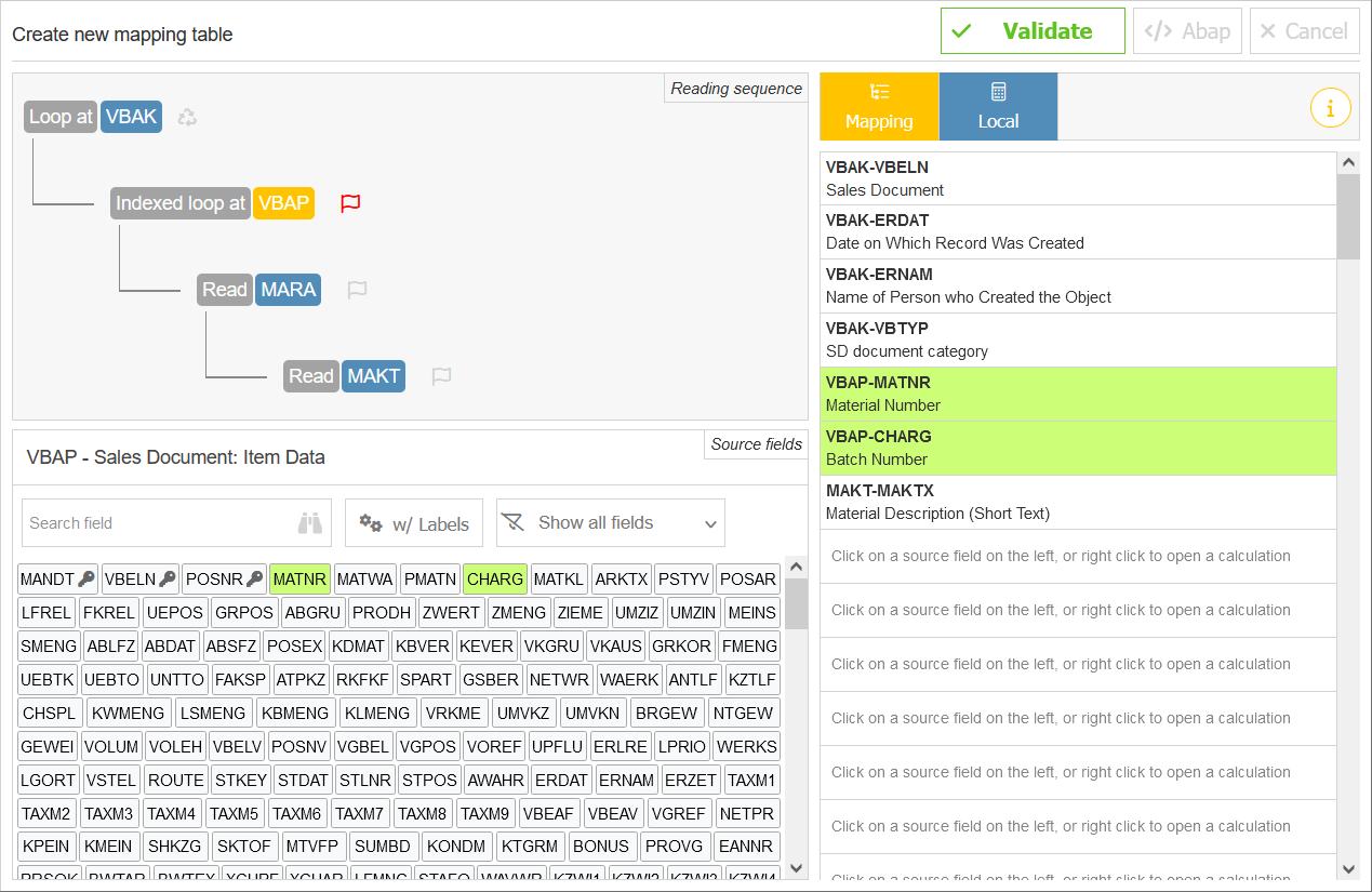 Create a simple mapping
