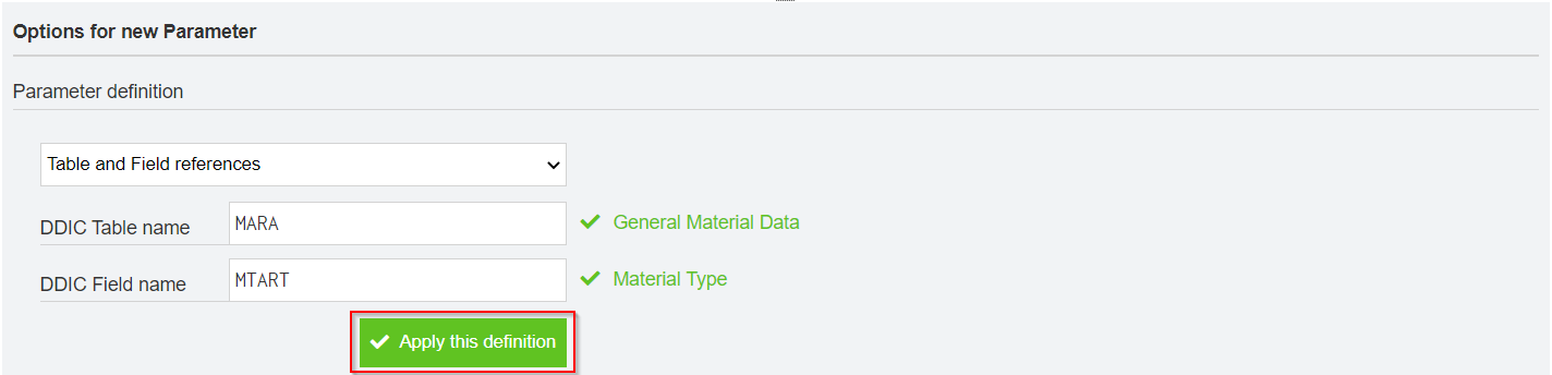 Define a simple selection-screen