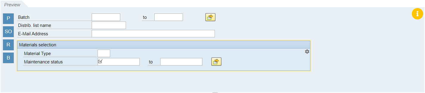Define a simple selection-screen