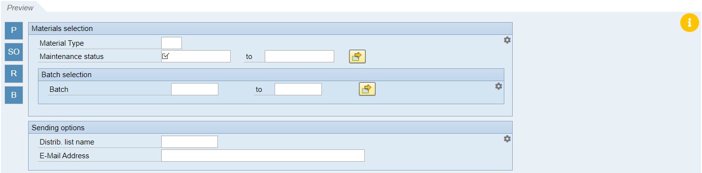 Define a simple selection-screen